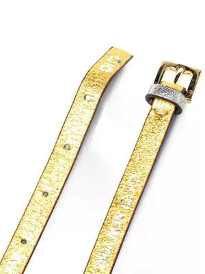 Carolina Herrera Leather Triple Wrap Bracelet