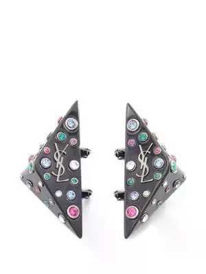 Saint Laurent 2010s Cassandre Triangle Earrings