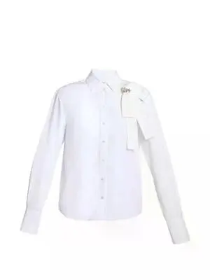 Erdem Embellished Bow Detail Shirt