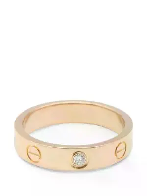 Cartier 2010s Mini Love Diamond Ring - Pink