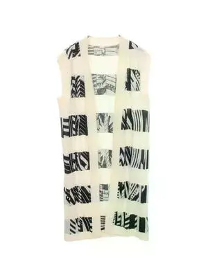 Hermès 2010s Logo-graphic Knit Vest - Neutrals