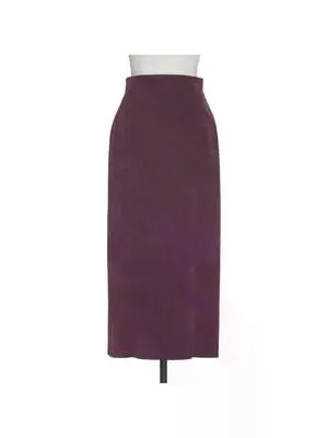 MULLER OF YOSHIOKUBO Saddle Faux-suede Midi Skirt - Red