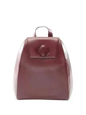 Cartier 2000s Mast Line Textured Leather Backpack - Red