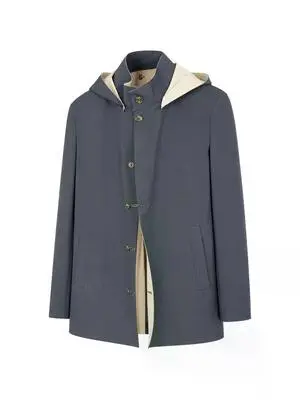 TOMBOLINI Hooded Toggle-fastening Coat - Grey