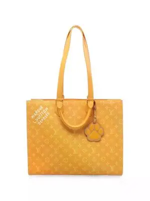 LOUIS VUITTON 2021s Sac Plat 24h Monogram Heritage Tote Bag - Yellow
