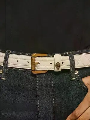 Kurt Geiger Quilted Eagle-head Belt
