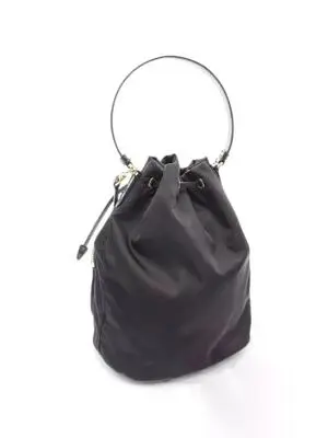 Prada 2010s Duet Re-nylon Bucket Bag - Black