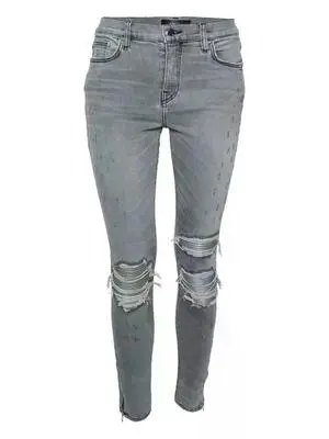 Amiri Distressed Skinny Jeans - Grey