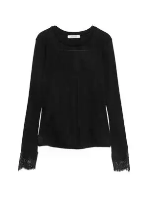 Dorothee Schumacher Lace-trim Long-sleeve T-shirt