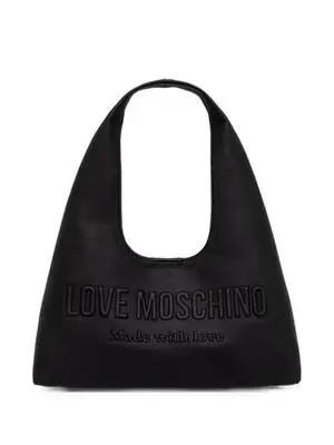 Moschino Logo-embroidered Tote Bag - Black
