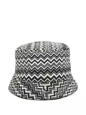 Missoni Zigzag Patterned Bucket Hat - White