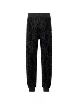 Philipp Plein Knit Joggers All-over Dollar - Black