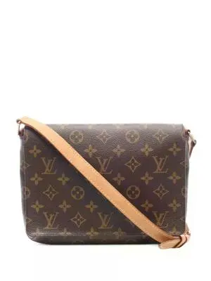 LOUIS VUITTON Monogram Musette Tango Cross Body Bag - Brown