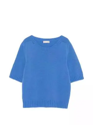 KILTIE Verbier Short-sleeve Sweater - Blue