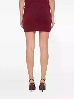Alessandra Rich Short Pointelle-knit Skirt