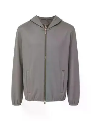 TOMBOLINI Hooded Zip-up Jacket - Grey