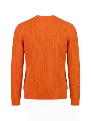 Malo Cable-knit Cashmere Sweater - Orange