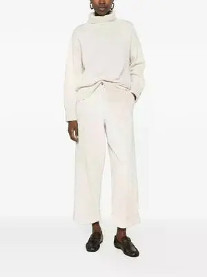 KILTIE Cream White Knitted Turtleneck Sweater