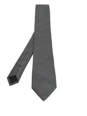 BOSS Geometric-pattern Tie - Black