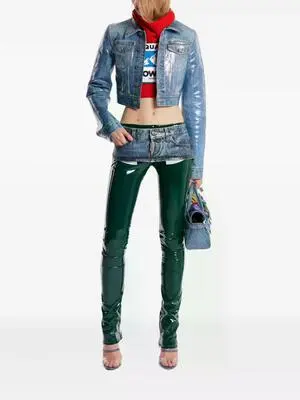 Dsquared2 Iced Wash Denim Mini Skirt