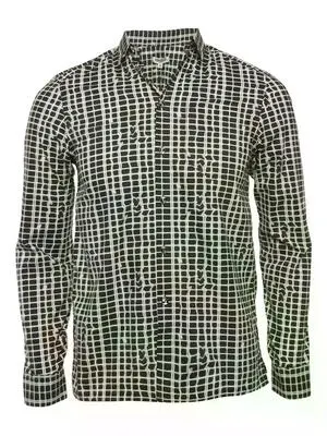 Kenzo Grid-print Shirt - Black