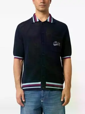 Philipp Plein Logo-patch Knitted Polo Shirt