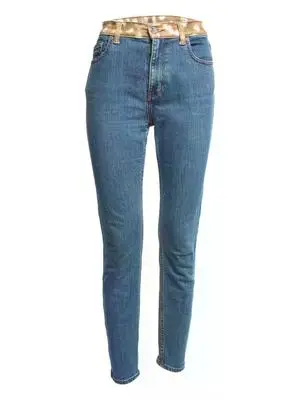 Burberry Patterned Waistband Jeans