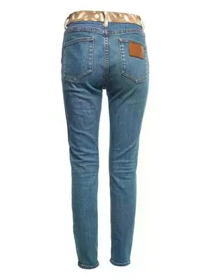 Burberry Patterned Waistband Jeans