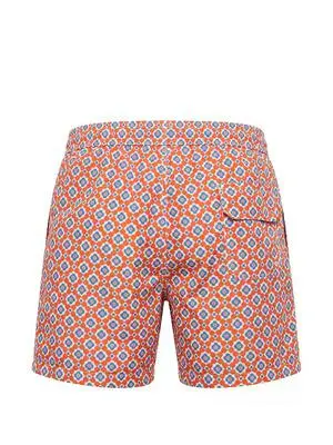 Fedeli Madeira Geometric-print Swim Shorts