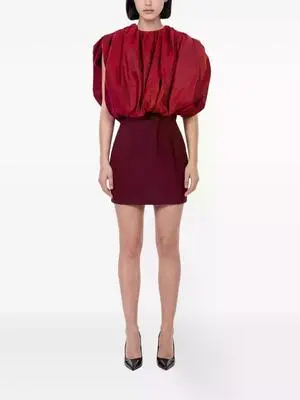 Magda Butrym Mini Balloon-sleeve Gathered Dress