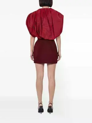 Magda Butrym Mini Balloon-sleeve Gathered Dress