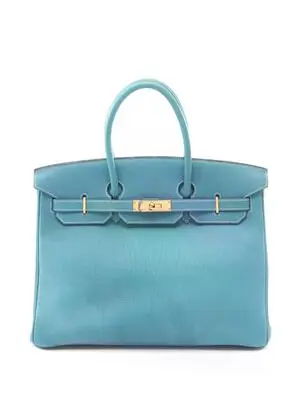 Hermès 2003 35 Birkin Tote Bag Blue