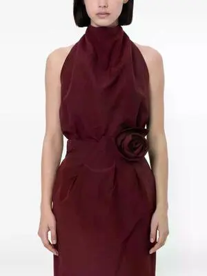 Magda Butrym Halterneck Floral Appliqué Top