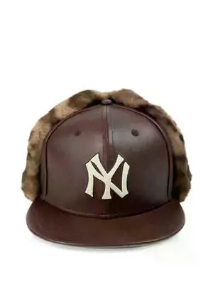 New Era 59fifty Leopard-print Leather Cap