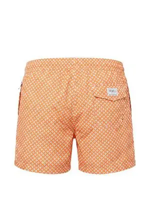Fedeli Geometric-print Drawstring Swim Shorts