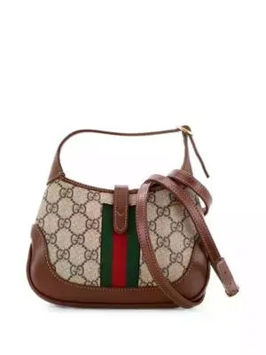 Gucci Jackie 1961 Gg Coated Canvas Mini Hobo Bag - Brown