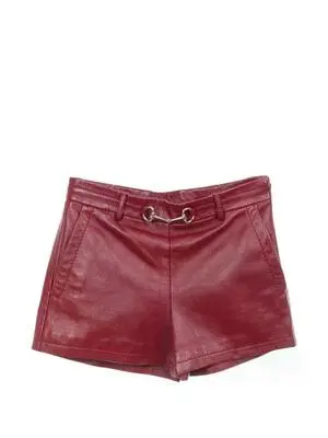 Gucci Horsebit Leather Shorts