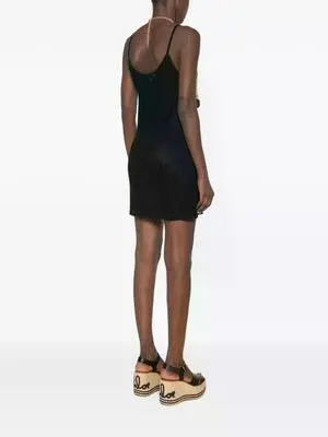 Chloé Embroidered Mesh-knit Mini Dress