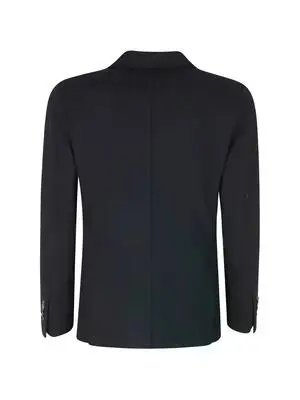 CIRCOLO 1901 Fleece Notch-lapel Cotton Blazer - Blue
