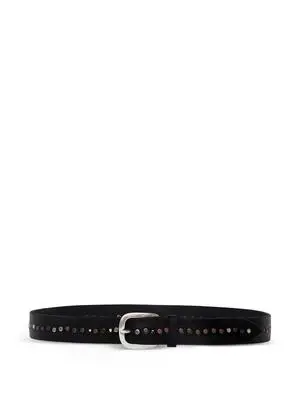 Orciani Studded Leather Belt - Black