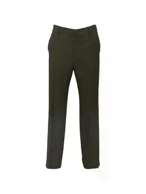 N°21 Elasticated-waist Straight-leg Trousers - Green