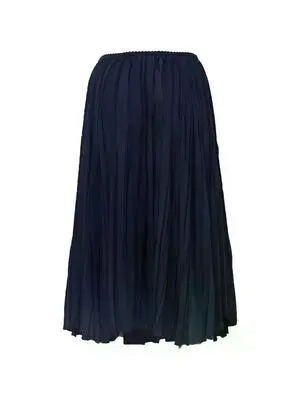 N°21 Pleated Elasticated-waist Midi Skirt