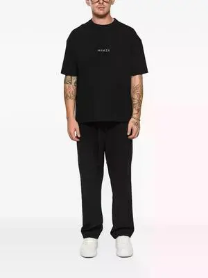 HAMZA Aky Slogan-print Cotton T-shirt