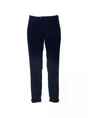 BRIGLIA 1949 Pleated Corduroy Trousers - Blue