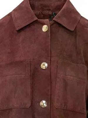 Max Mara Abisso Button-up Suede Jacket