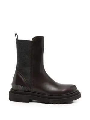 Brunello Cucinelli Leather Ankle Boots