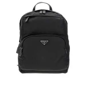 Prada Re-nylon And Saffiano Leather Backpack - Black