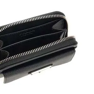 Prada Saffiano Leather Cardholder Pouch With Strap