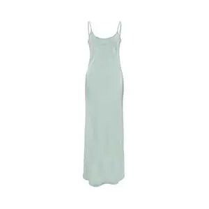 Miu Miu Satin Long Slip Dress - Green