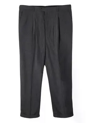 ARMANI Wool Pinstripe Pleated Trousers